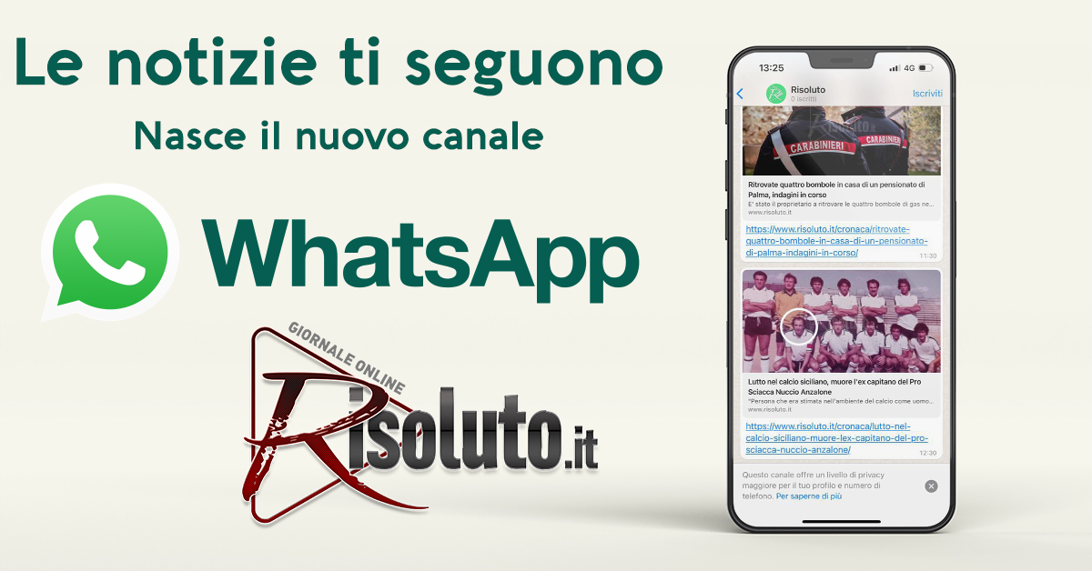 Scopri il nuovo canale WhatsApp del giornale Risoluto