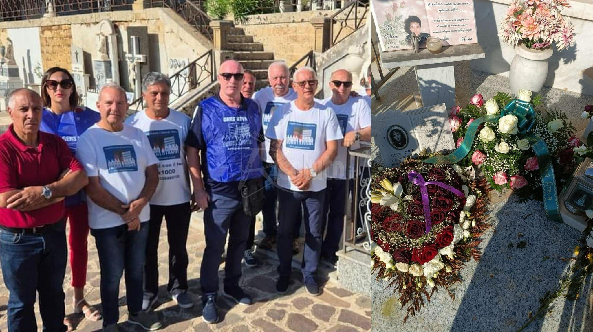 Omaggio di Gens Nova a Rita Atria, delegazione al cimitero di Partanna - Risoluto