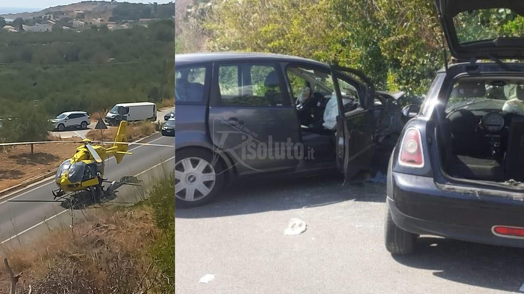 Incidente stradale con quattro feriti a Sciacca, uno trasferito in elisoccorso - Risoluto