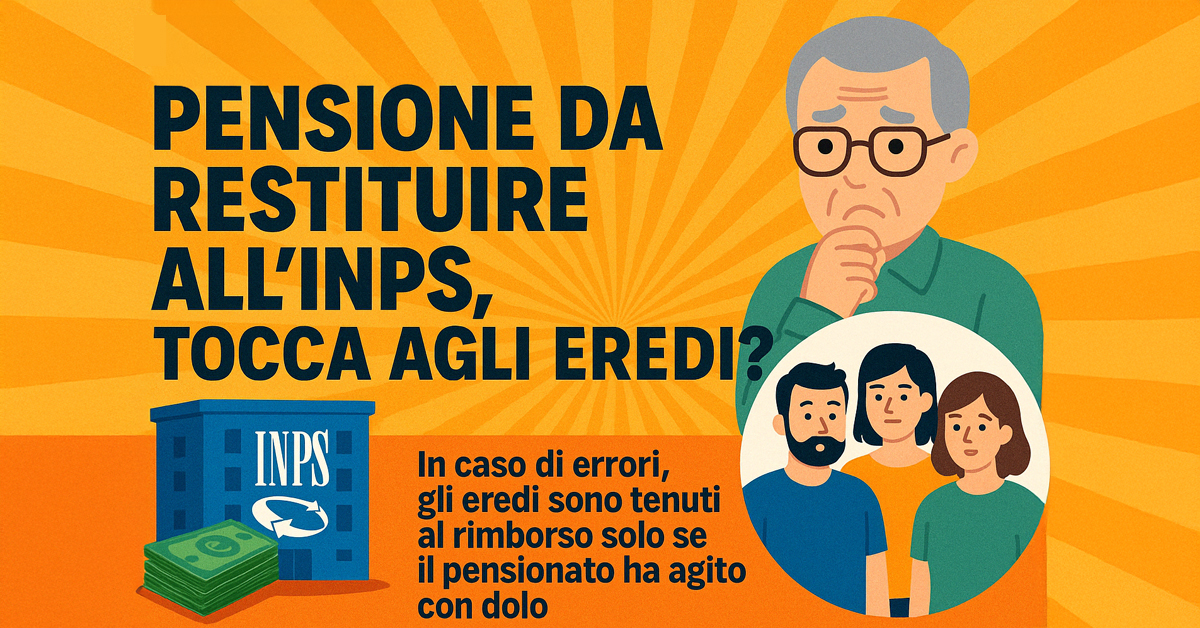 Pensione da restituire all’INPS- quando gli eredi devono pagare e quando no - Risoluto