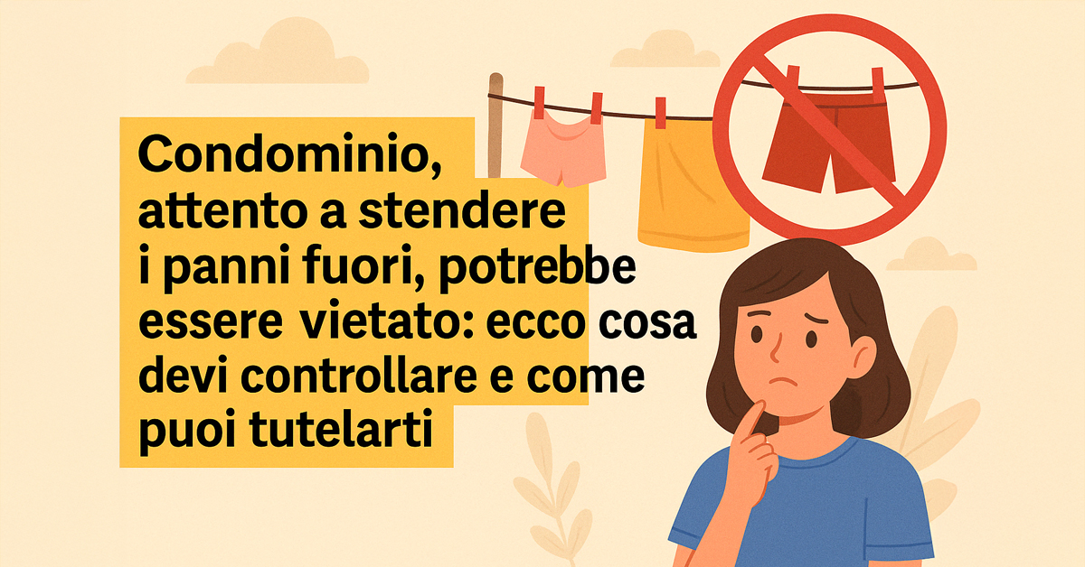 Stendere i panni in condominio - Risoluto